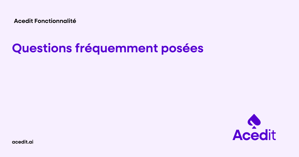 Questions fréquemment posées
